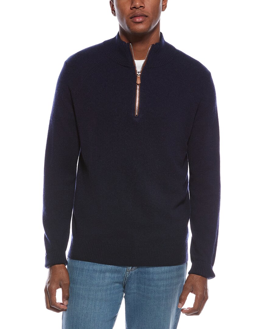 Kier + J Raglan Wool & Cashmere-Blend 1/4-Zip Sweater – Bluefly