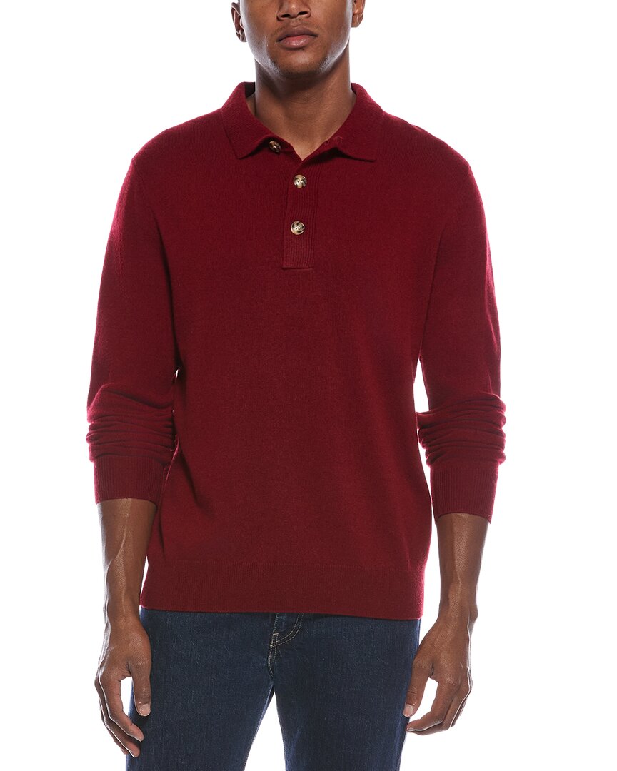 Kier + J Mixed Stitch Wool & Cashmere-Blend Polo Sweater – Bluefly