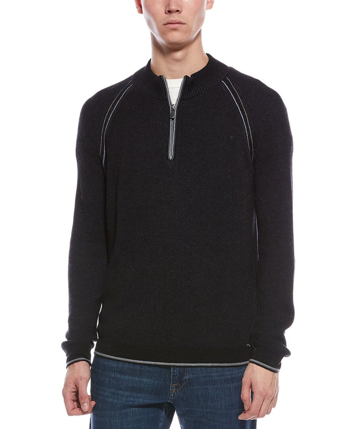 Raffi English Rib 1/4-Zip Sweater – Bluefly