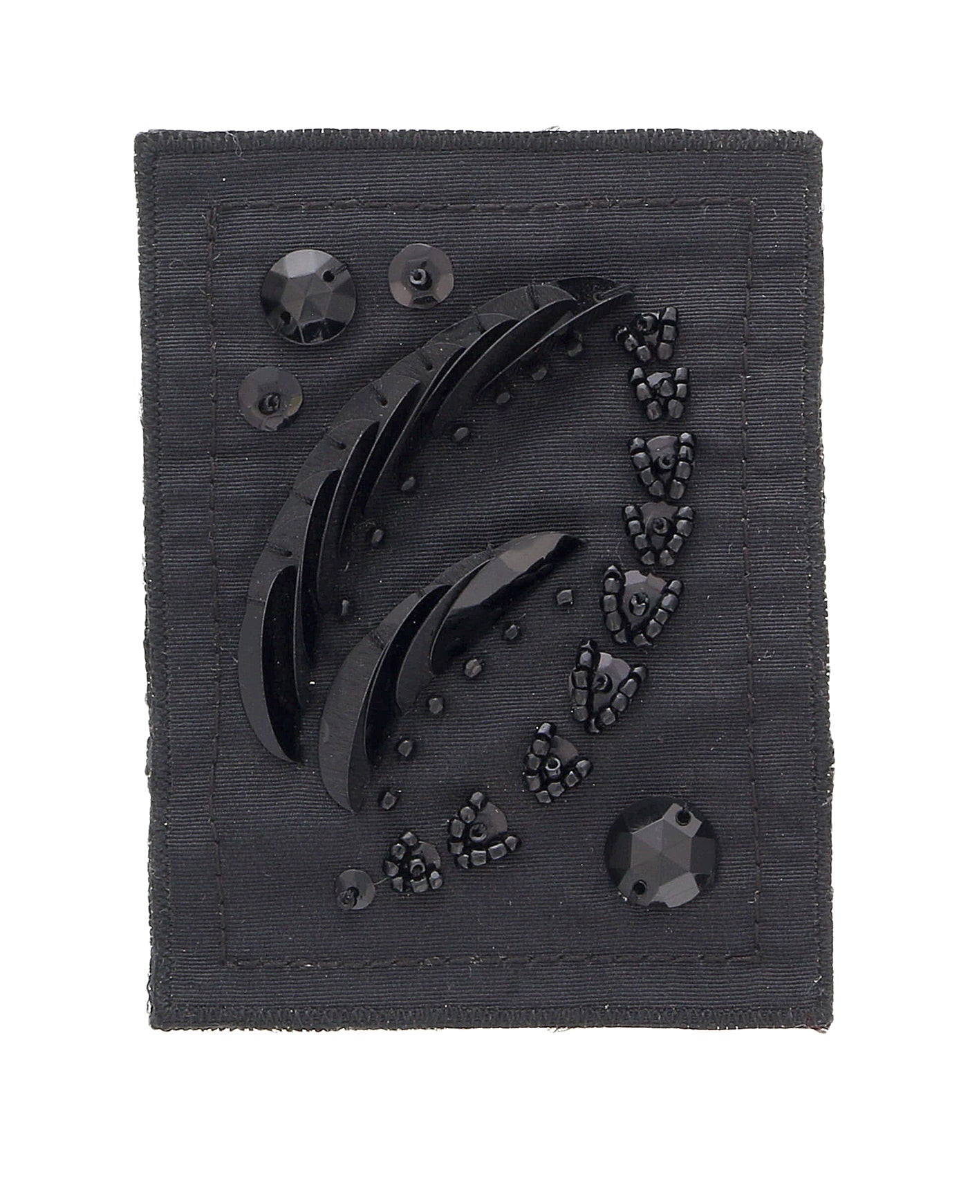 Prada Black Fabric Beaded Elegant Brooch Pin-one size – Bluefly