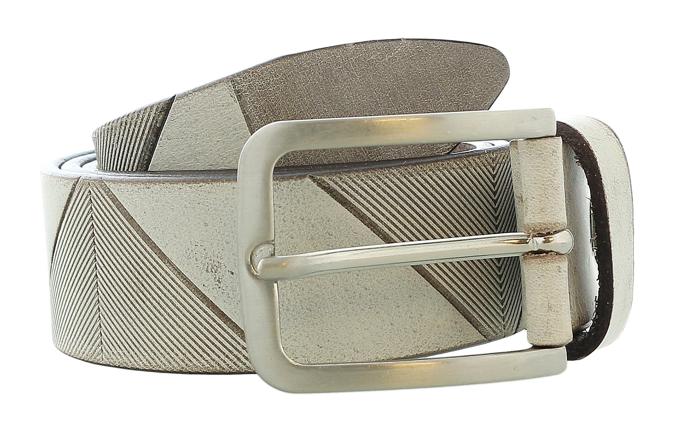 Pierre Cardin Distressed Taupe Classic Silver D-Ring Adjustable Belt A ...