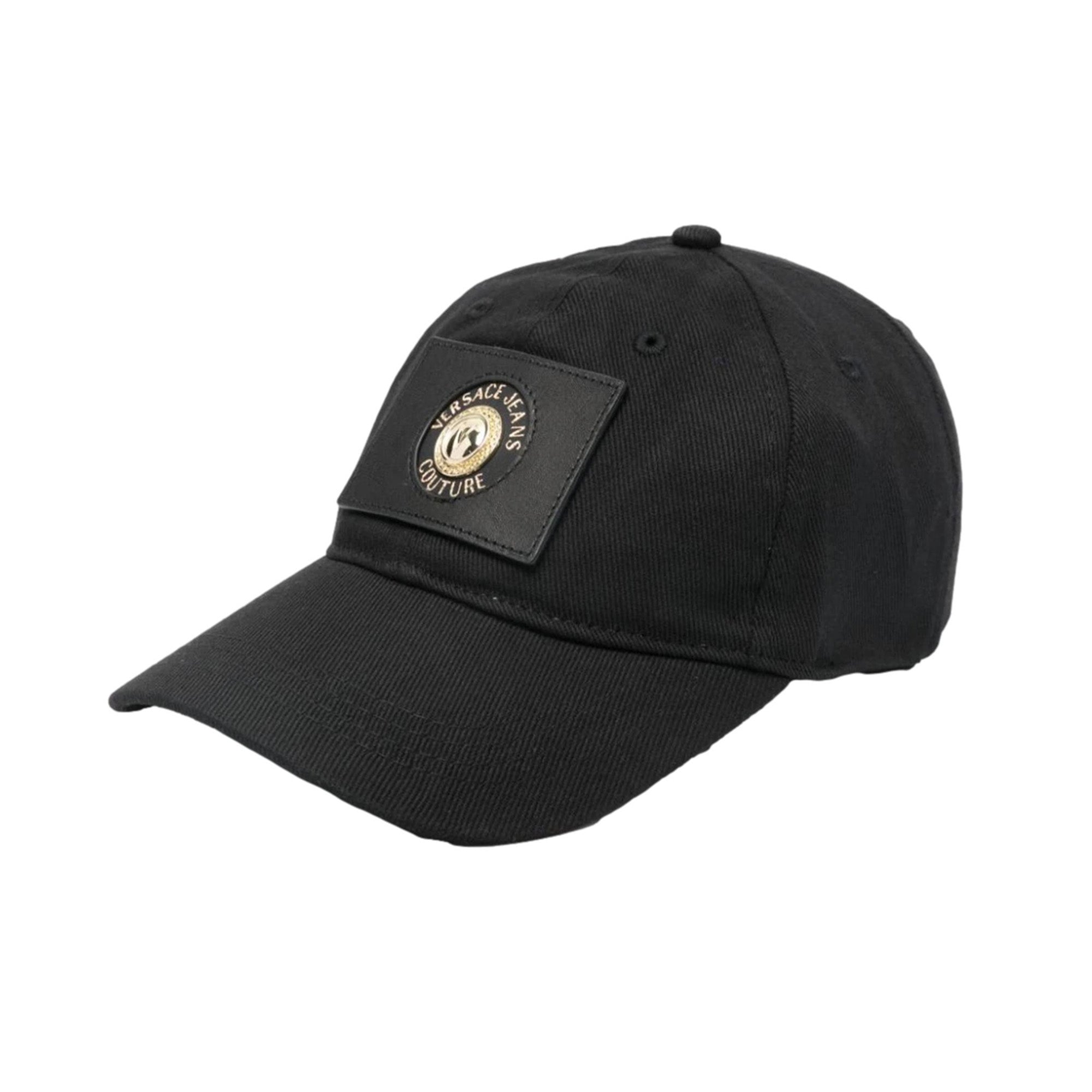 Versace Jeans Couture Black/Gold Classic Medallion Patch Baseball Cap ...
