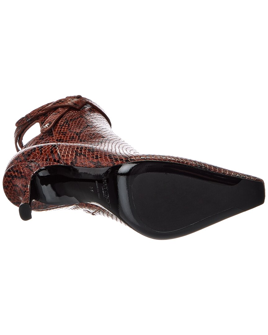 Jimmy Choo Camie Ab 85 Snake-Embossed Leather Bootie – Bluefly