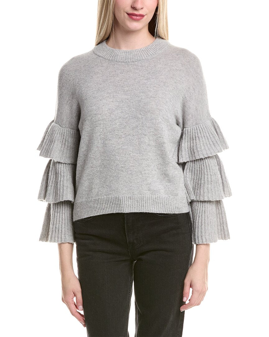Autumn Cashmere Tiered Ruffle Sleeve Cashmere Sweater – Bluefly
