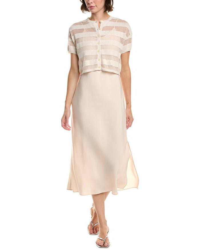 Design History Linen-Blend Knit Midi Dress – Bluefly