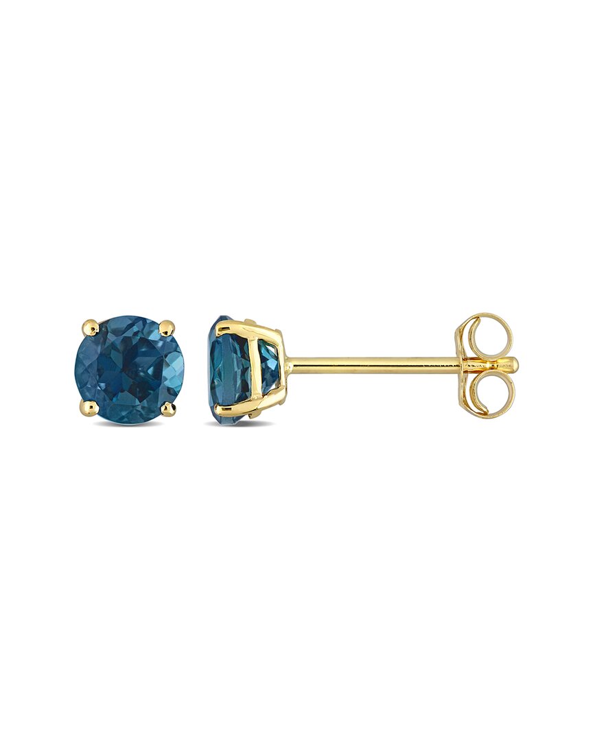 14K 1.20 Ct. Tw. London Blue Topaz Studs – Bluefly