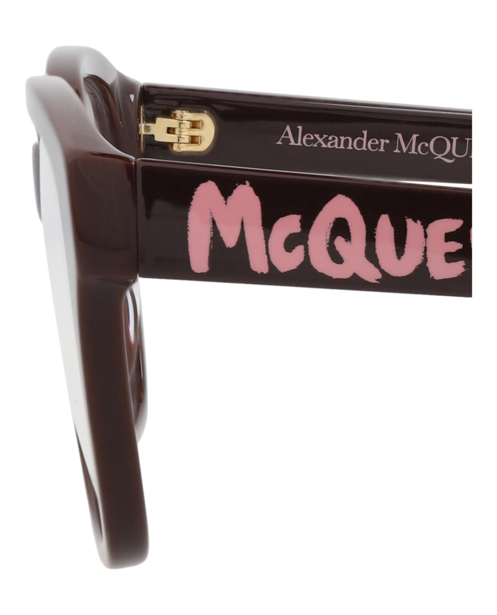 Alexander McQueen Womens Square/Rectangle Burgundy Burgundy Transparen ...