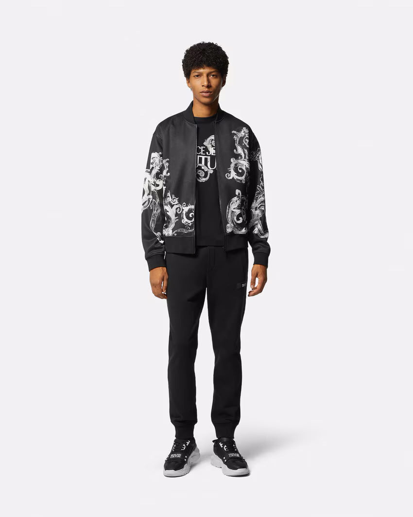 Versace Jeans Couture Black Joggers with Gold Vertical Logo –Signature ...